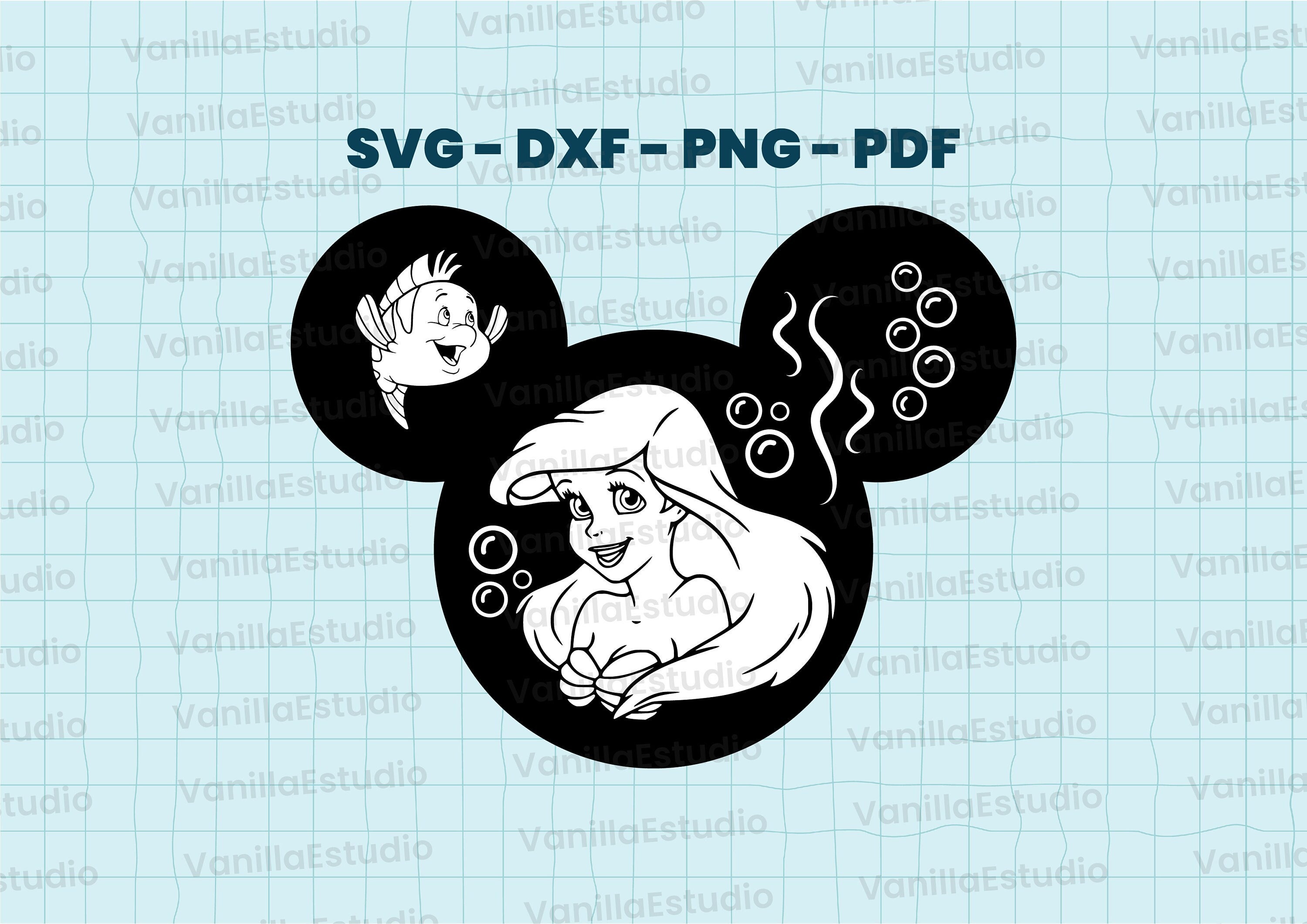 Princess Svg, Princess Png, Ariel Svg, Files for Cricut & Silhouette ...