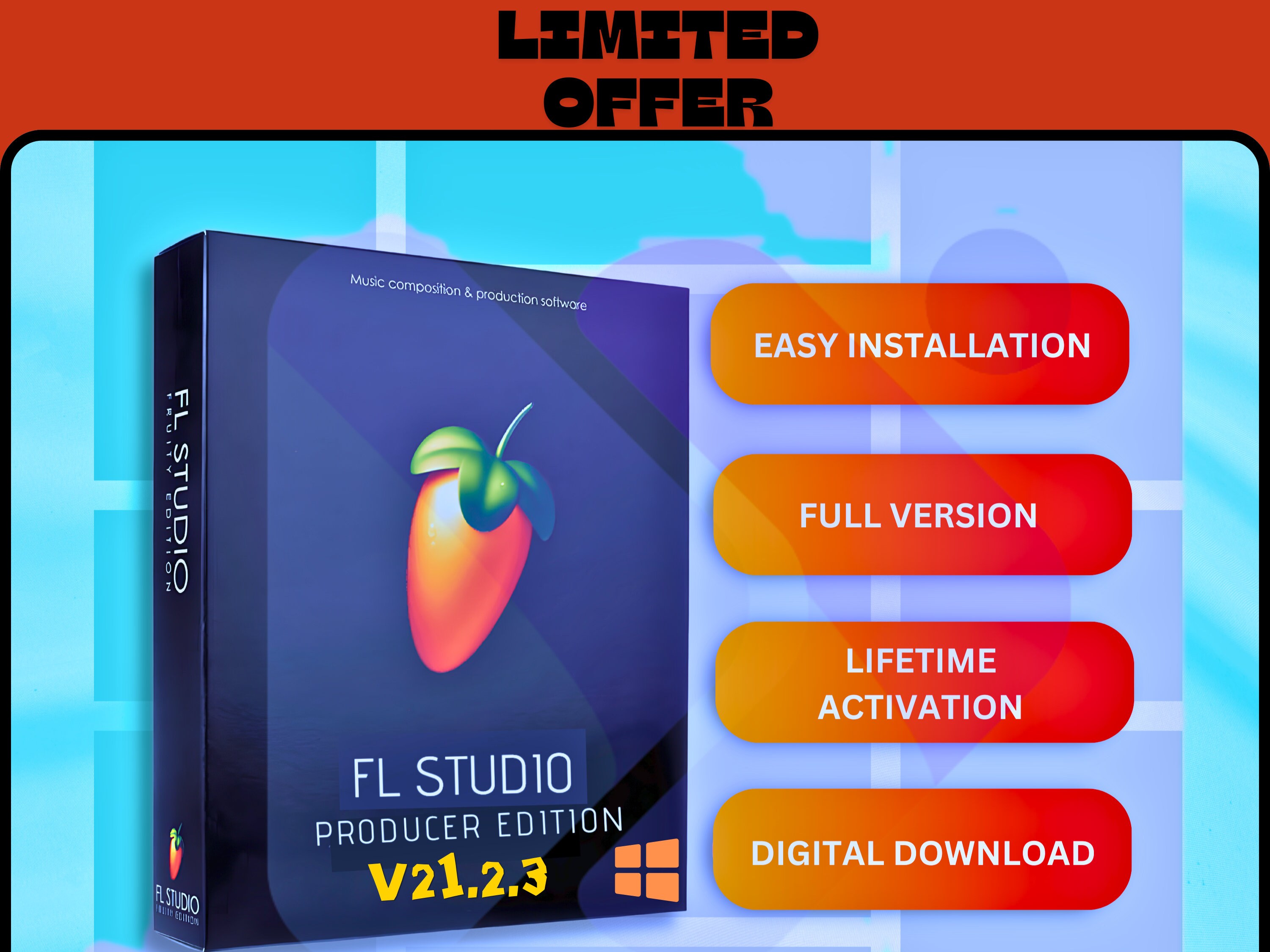 Fl Studio 21 Producer Edition 21.2.3 for Music Production Software, Daw, Vst Plugins, Reverb ...