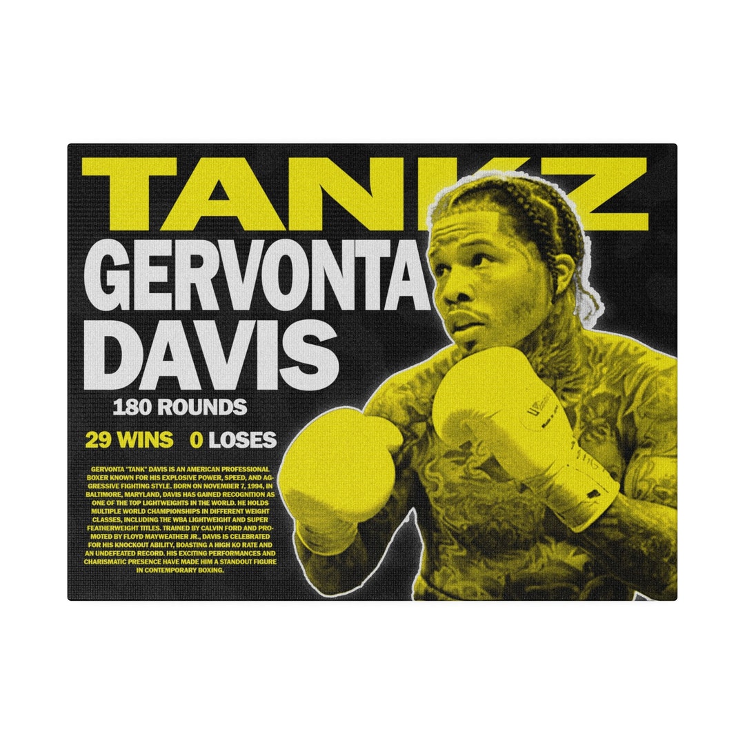 Boxing Gervonta Davis Tankz Graphic Design Poster, Gervonta Davis Fan ...