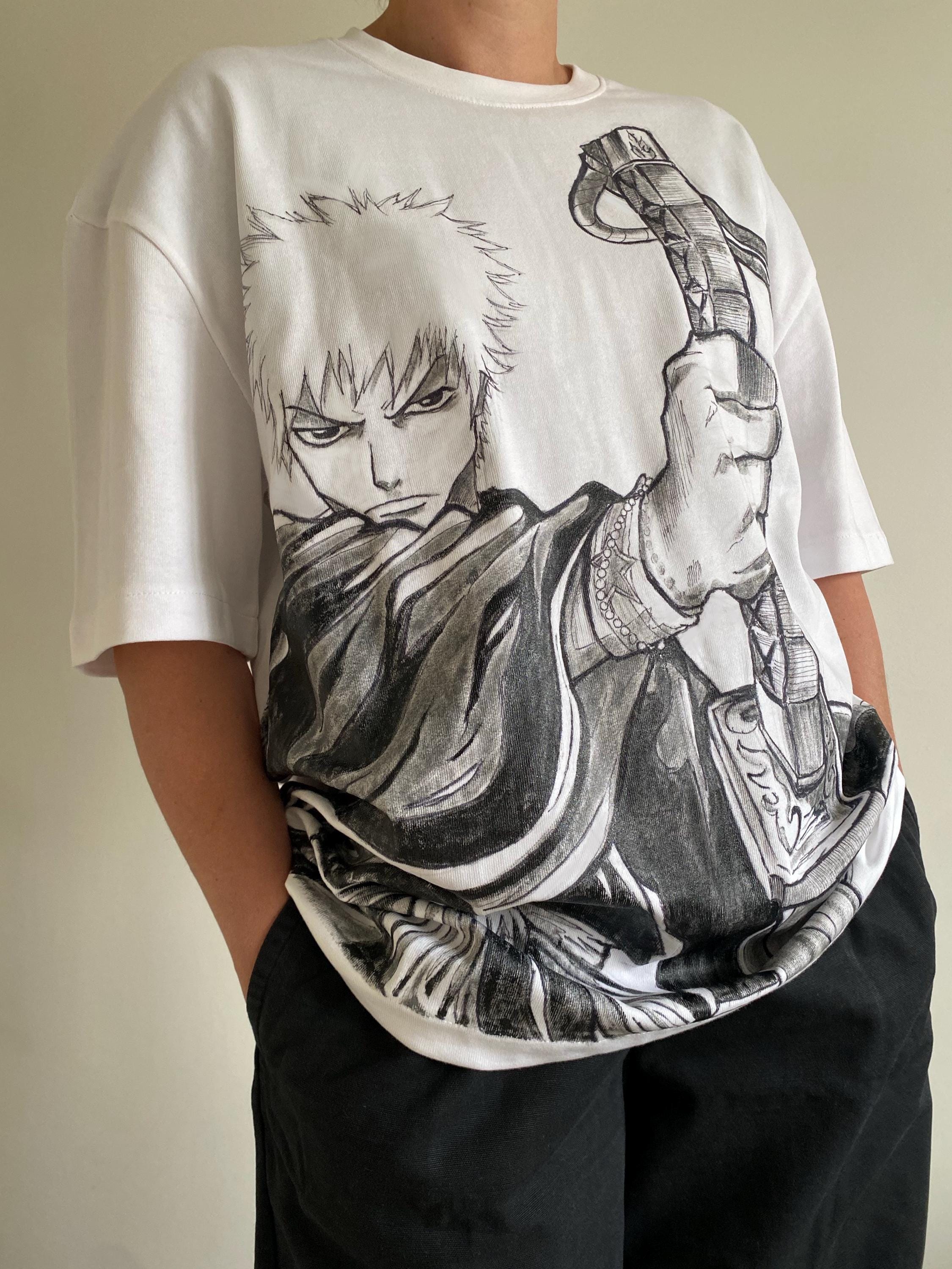 Custom Bleach Ichigo Oversized T-shirt Anime/manga Tee Suketchi - Etsy