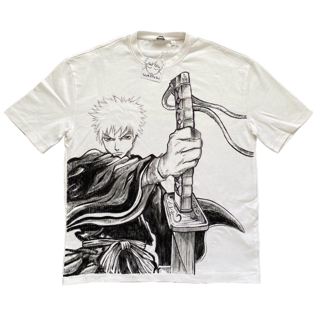 Custom Bleach Ichigo Oversized T-shirt | Anime/manga Tee Suketchi - Etsy