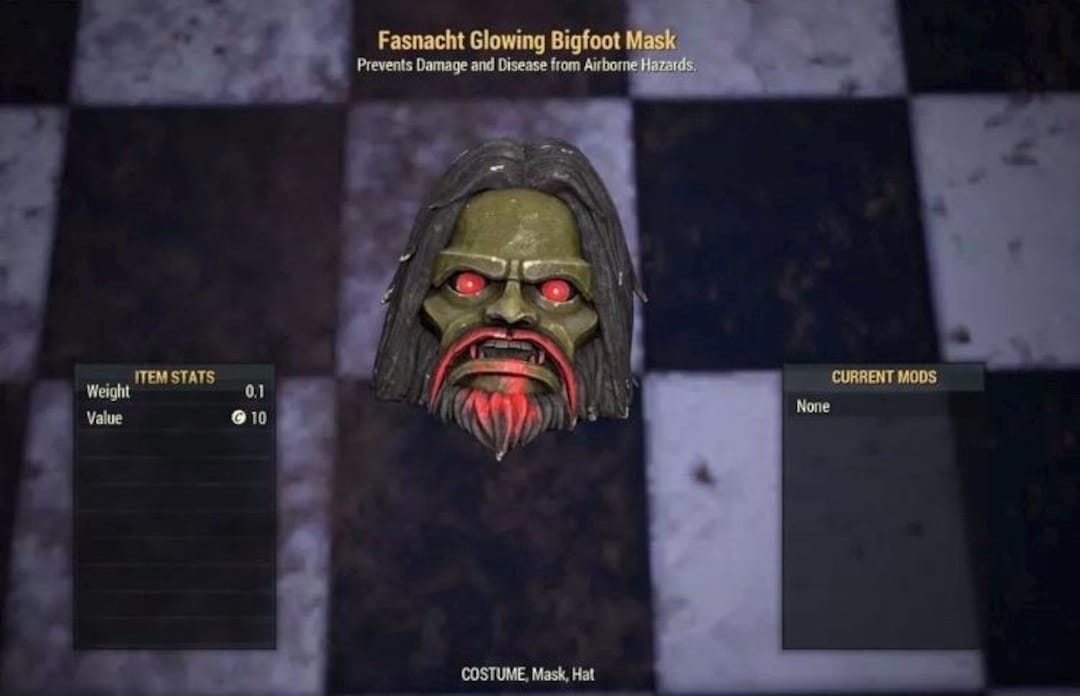 Fasnacht Glowing Bigfoot Mask - Xbox/playstation - Etsy