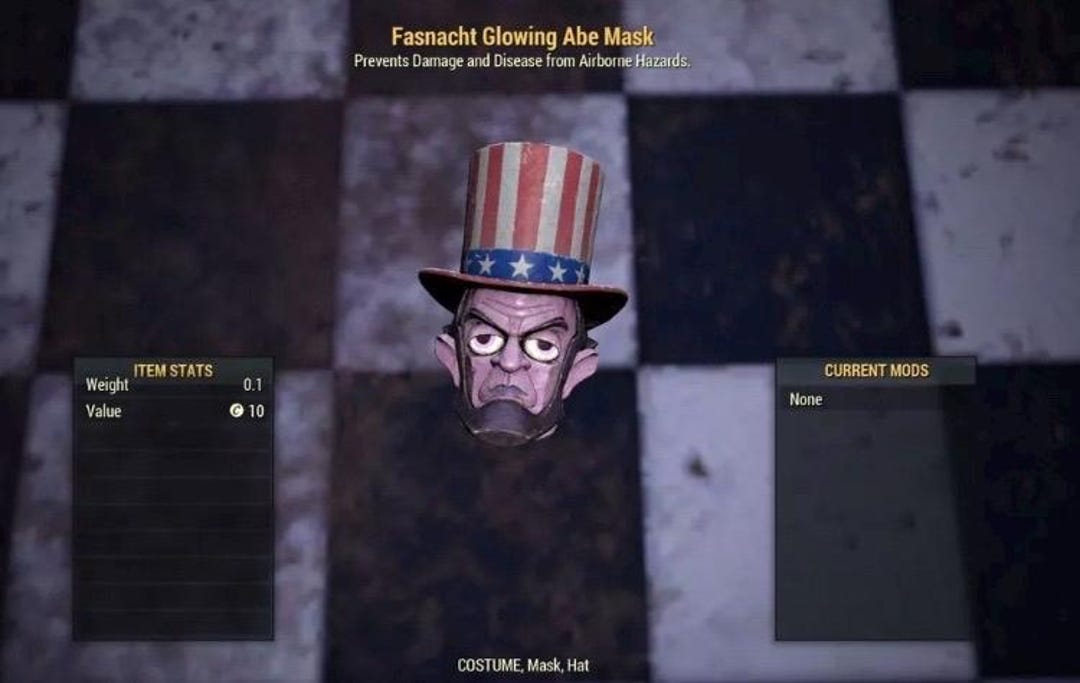 Fasnacht Glowing Abe Mask - Xbox - Etsy