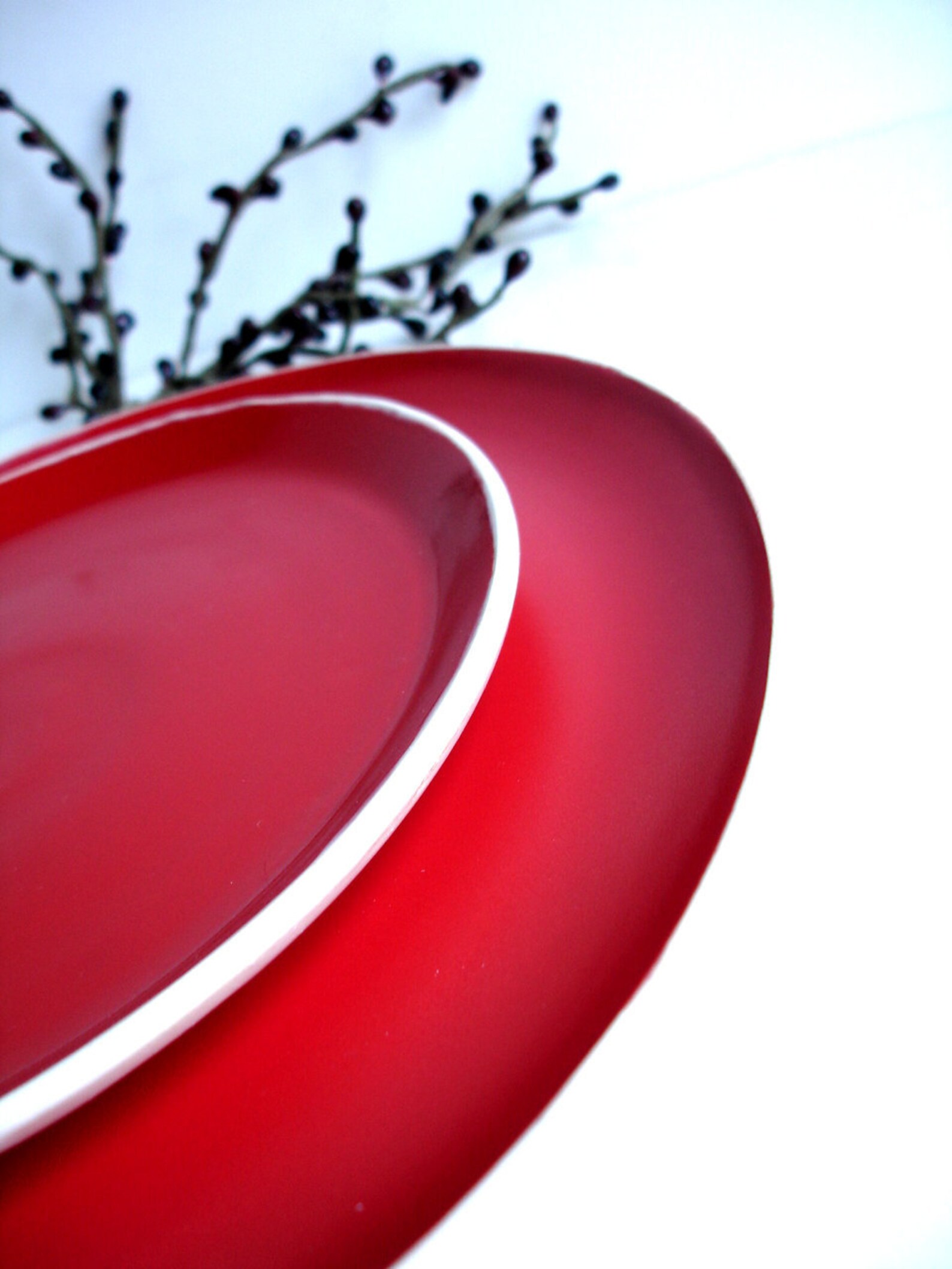 Handmade Stoneware Red Dinnerware 2 Piece Set MADE TO | Etsy