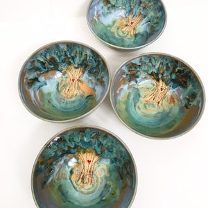 Tree of Life One Wheel Thrown Hand Drawn Bowl MADE TO ORDER - Etsy