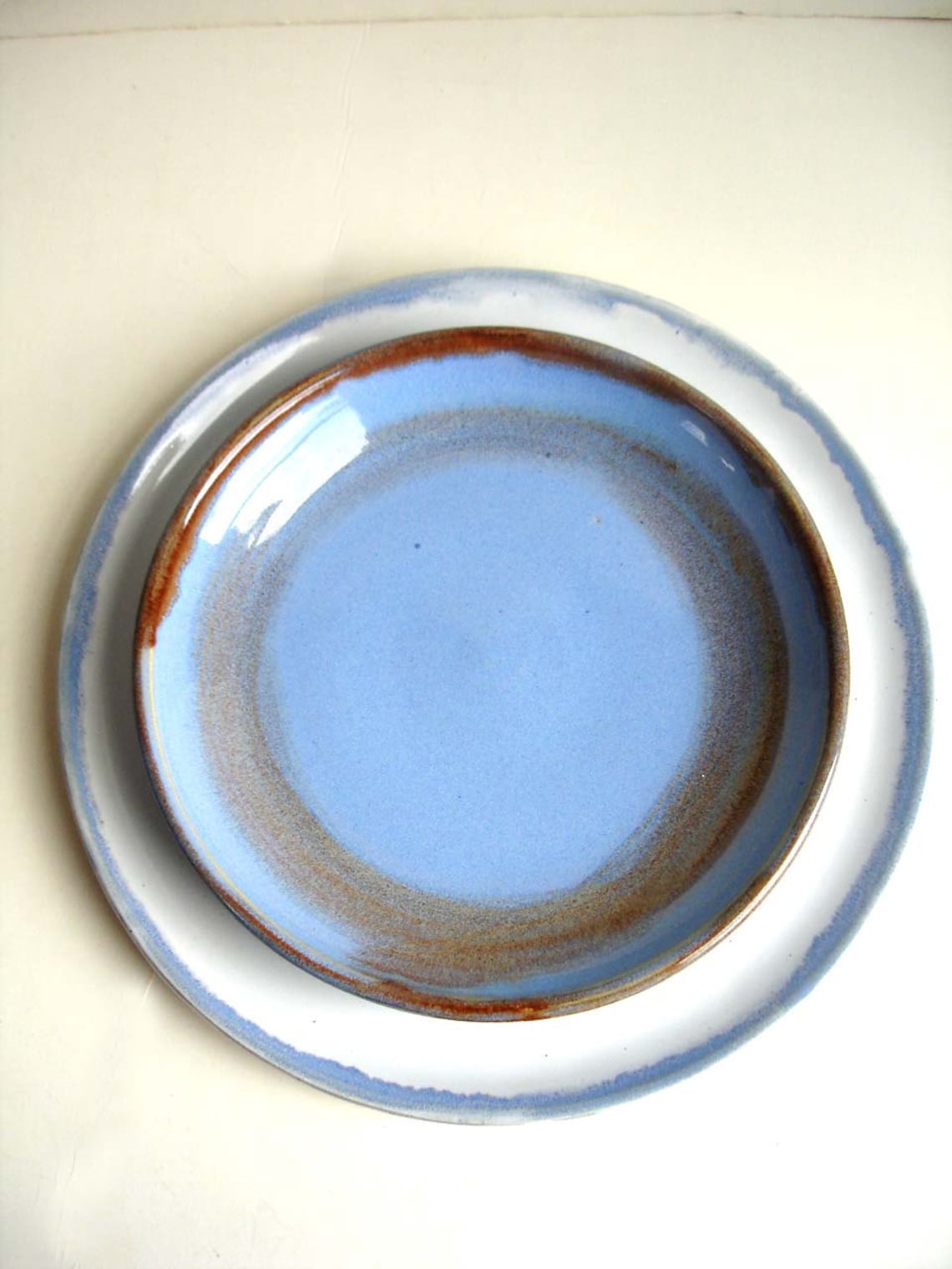 Handmade Stoneware Dinnerware 1 Dinner Plate 1 Dessert Plate | Etsy