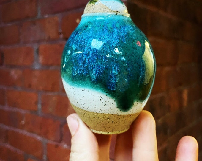 Handmade Ceramic Urn for Ashes - “beach” Cremation Urn - MADE TO ORDER ...