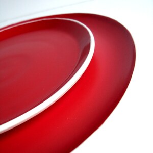 Handmade Stoneware Red Dinnerware 2 Piece Set MADE TO ORDER - Etsy