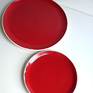 Handmade Stoneware Red Dinnerware 2 Piece Set MADE TO ORDER - Etsy