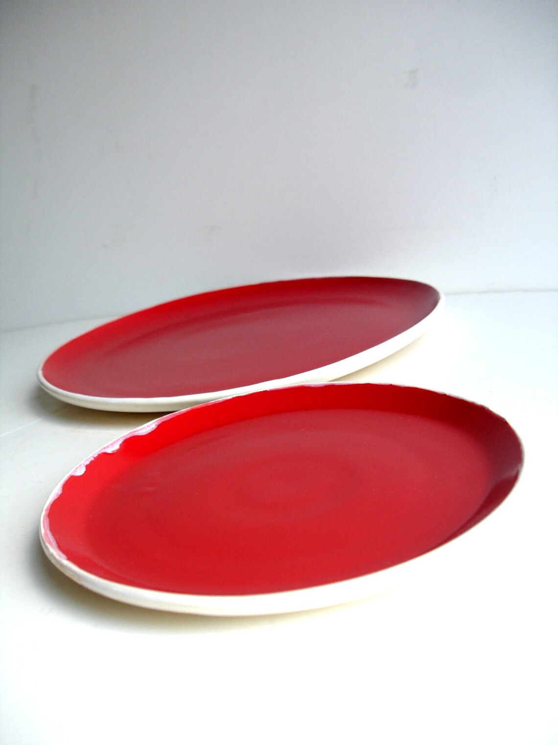 Handmade Stoneware Red Dinnerware 2 Piece Set MADE TO | Etsy