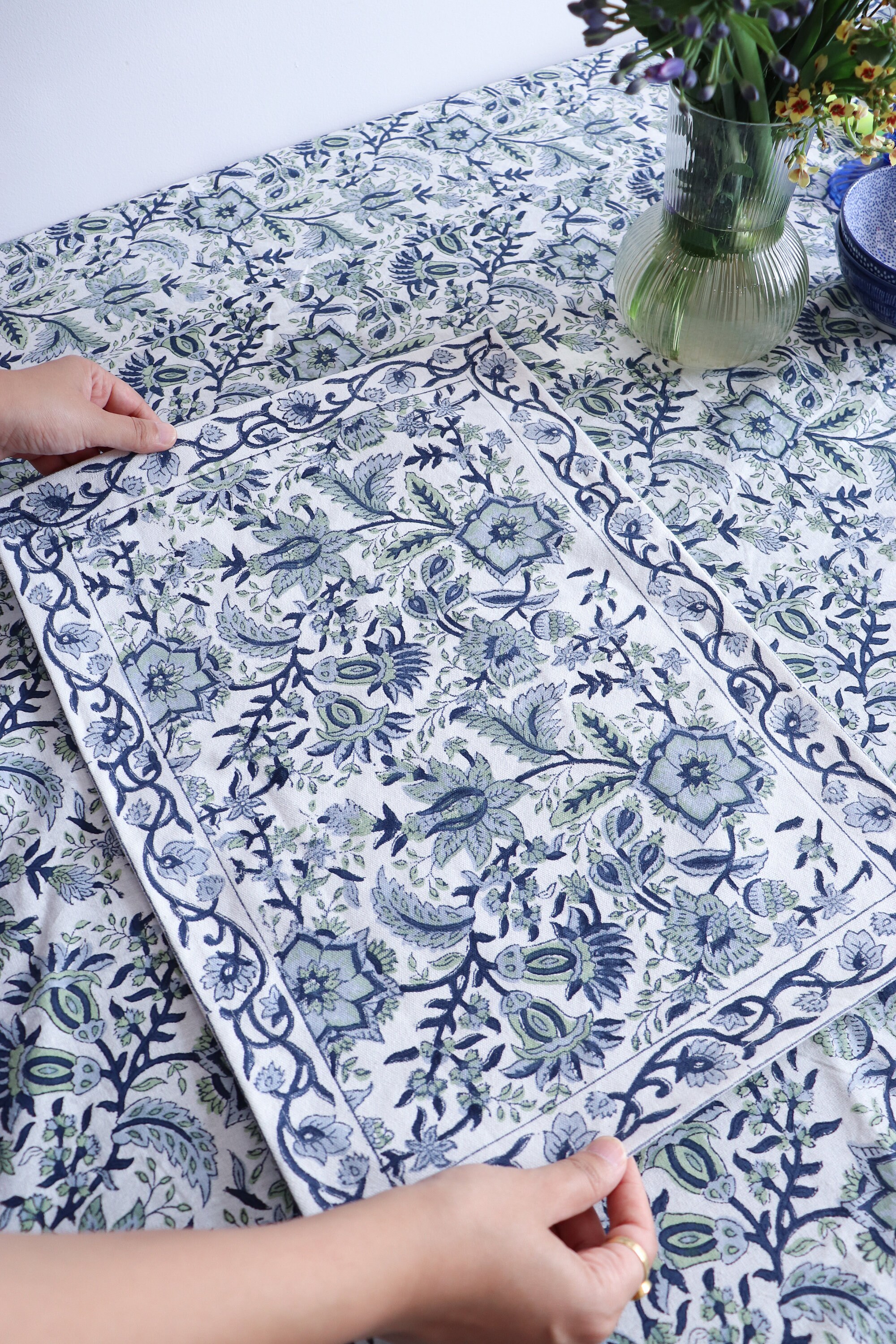 Handcrafted Floral Cotton Table Mats Perfect Wedding, Holiday ...