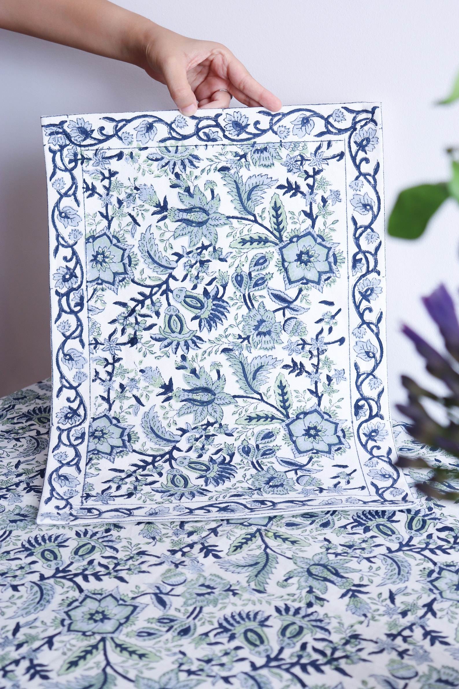 Handcrafted Floral Cotton Table Mats Perfect Wedding, Holiday ...