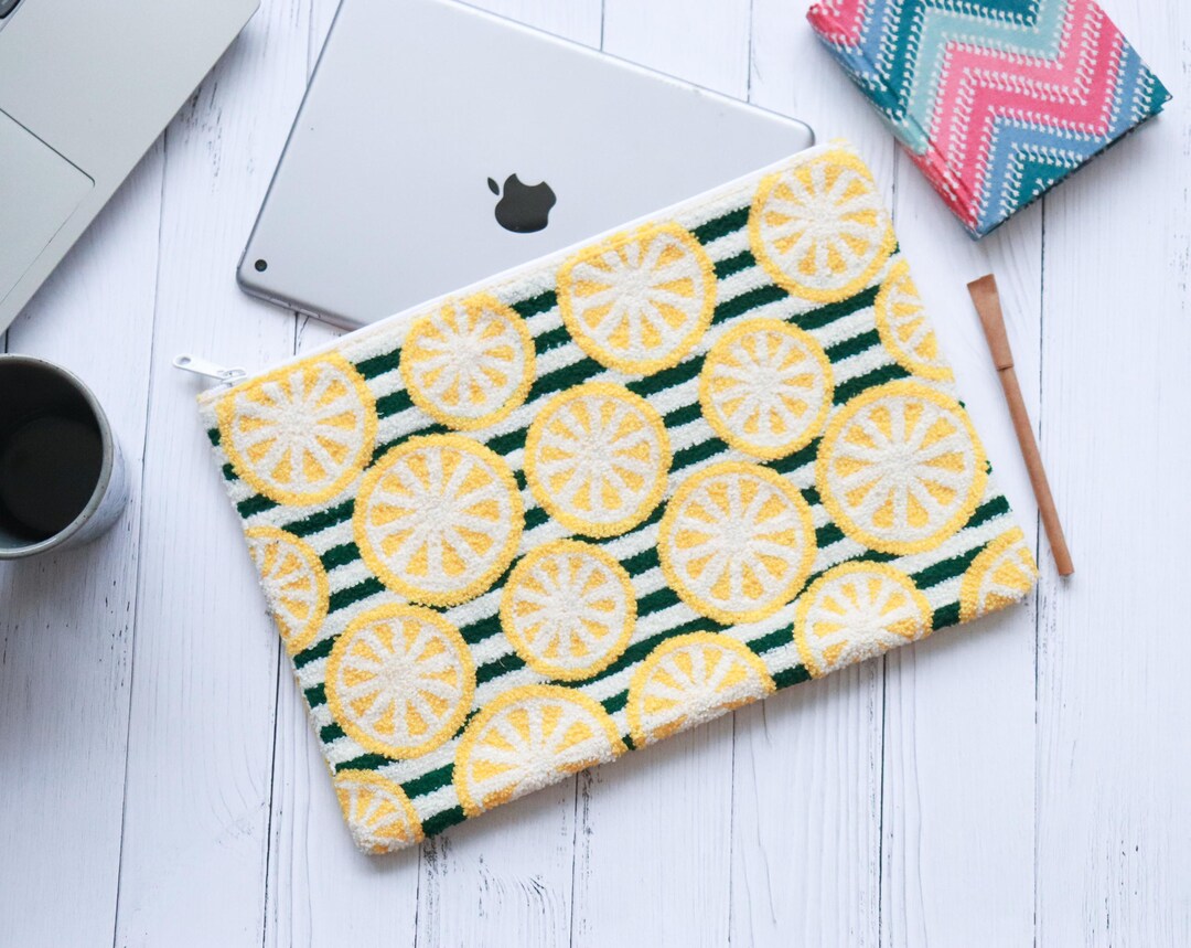 Lemon Punch Needle Laptop Sleeve | Handmade Macbook/tablet Case | 8 ...