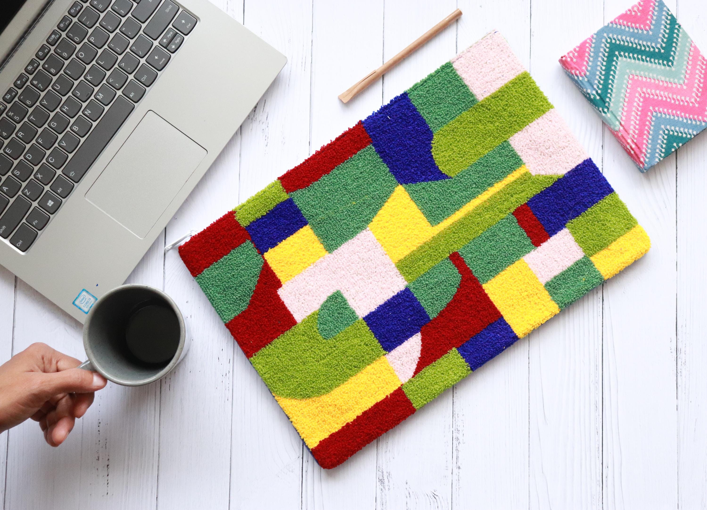 Punch Needle Laptop Sleeve | Handmade Tablet & MacBook Case | 8", 11 ...