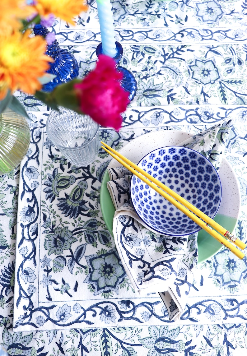 Handcrafted Floral Cotton Table Mats Perfect Wedding, Holiday ...