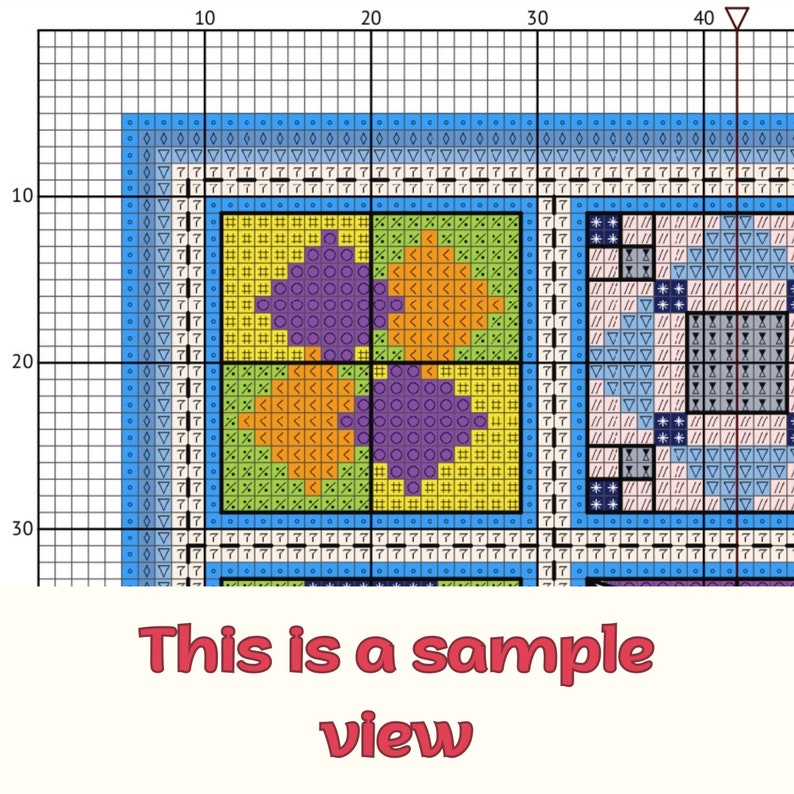 Geometric Pink Quilt Blocks Cross Stitch Pattern Modern Embroidery ...