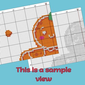 Christmas Gingerbread Man Cross Stitch Pattern Counted Cross Stitch ...