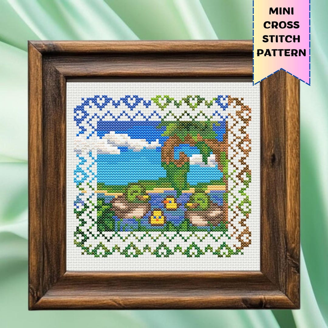 Stardew Valley Cross Stitch Pattern Swimming Ducks Funny Embroidery ...
