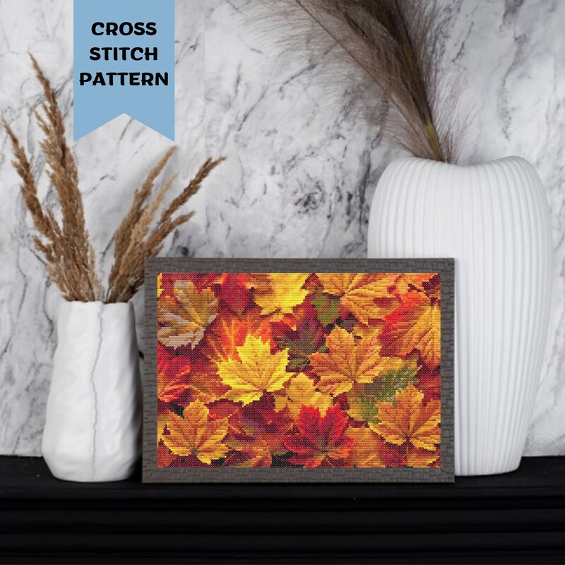 Leaf Cross Stitch Pattern - Etsy