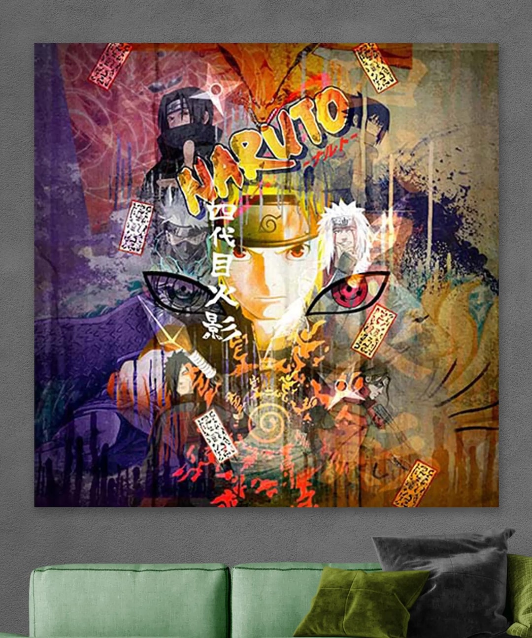 Naruto Uzumaki Canvas Art Anime Wall Decor, Legendary Shinobi, Epic ...