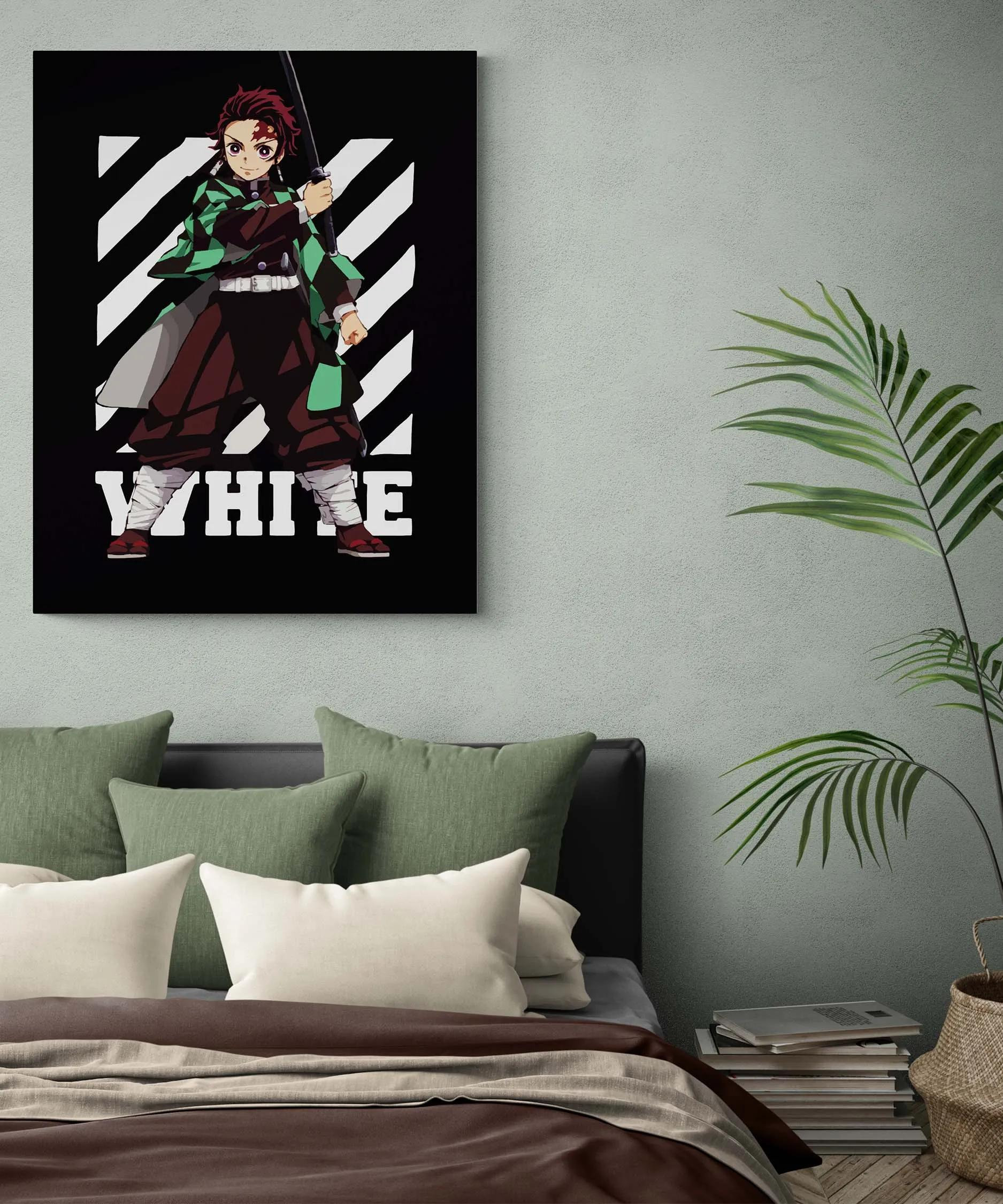 Demon Slayer , Tanjiro Kamado Canvas Art Modern Anime Graphic, Bold ...