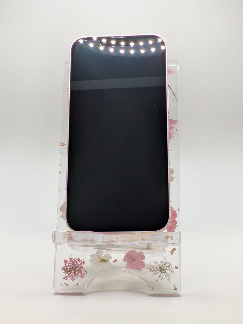Customizable Floral Phone Stand - Etsy