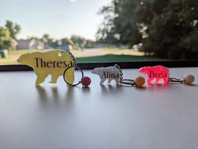 Mama Bear and Cub Customizable Keychain - Etsy