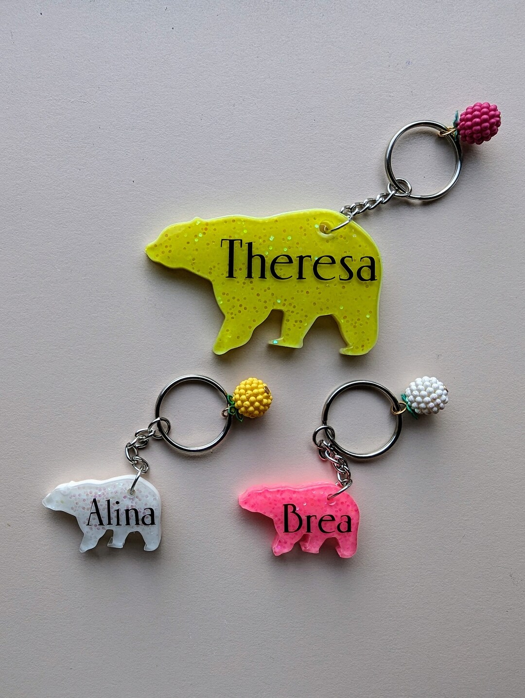 Mama Bear and Cub Customizable Keychain - Etsy