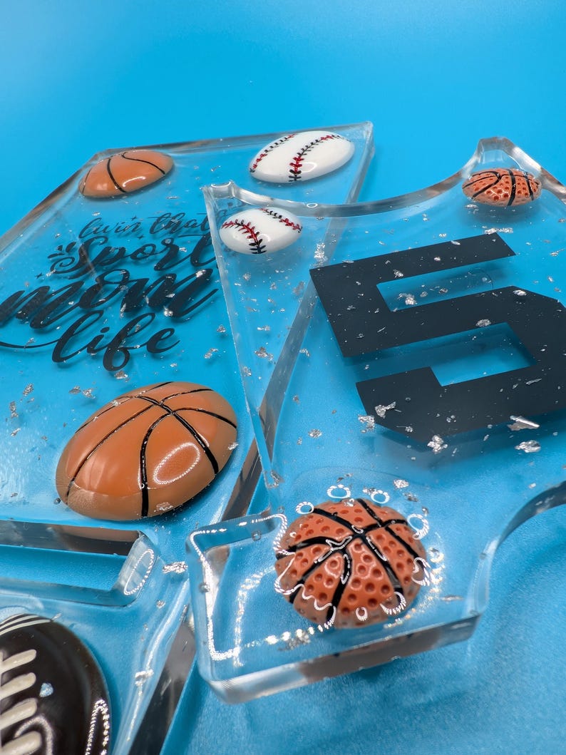 Resin Sports Mom Phone Stand: Handmade Sports Ball Holder - Etsy
