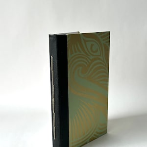 Mint & Gold Pocket Notebook, Hand Bound Everyday Notebook, Hardcover ...