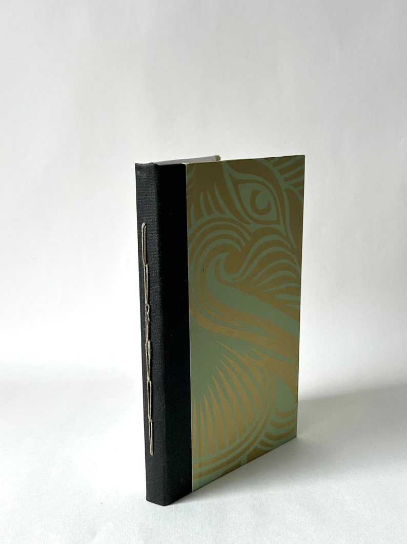 Mint & Gold Pocket Notebook, Hand Bound Everyday Notebook, Hardcover ...