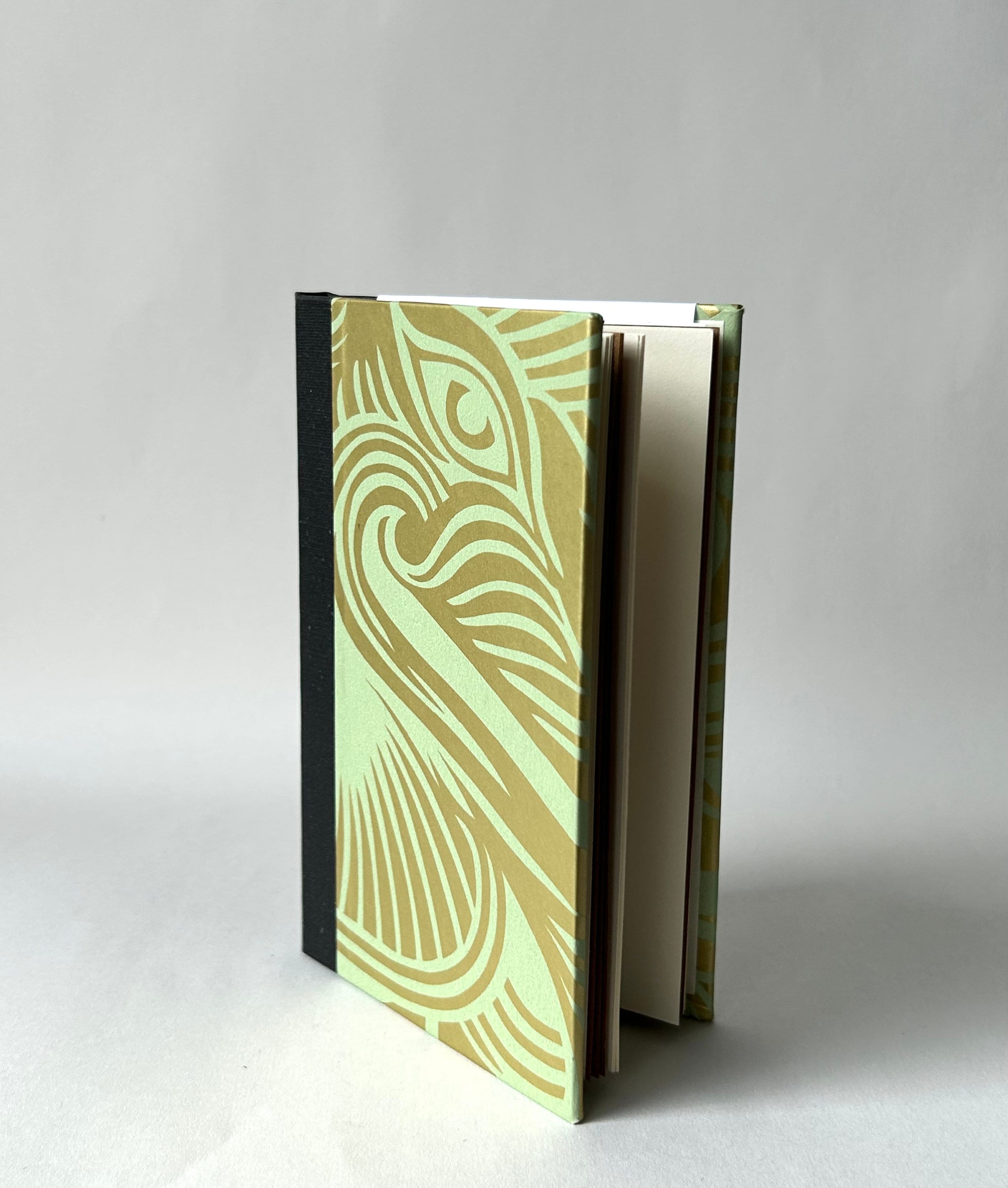 Mint & Gold Pocket Notebook, Hand Bound Everyday Notebook, Hardcover ...