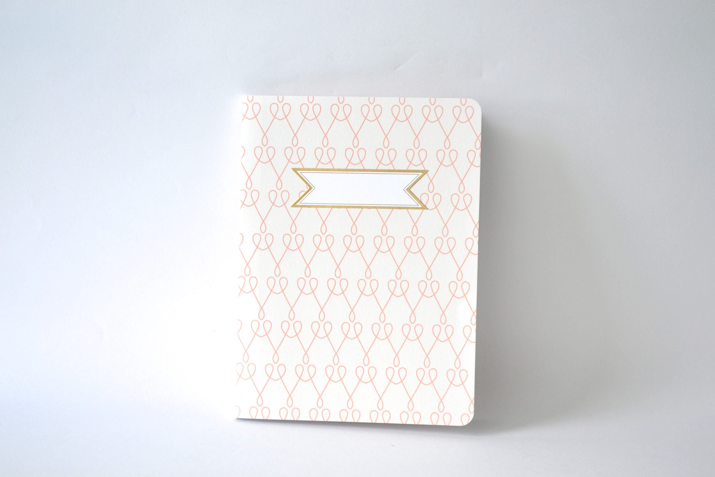 Pink Simple Summertime Notebook, Cute Sweetheart Diary, Handbound Blank ...
