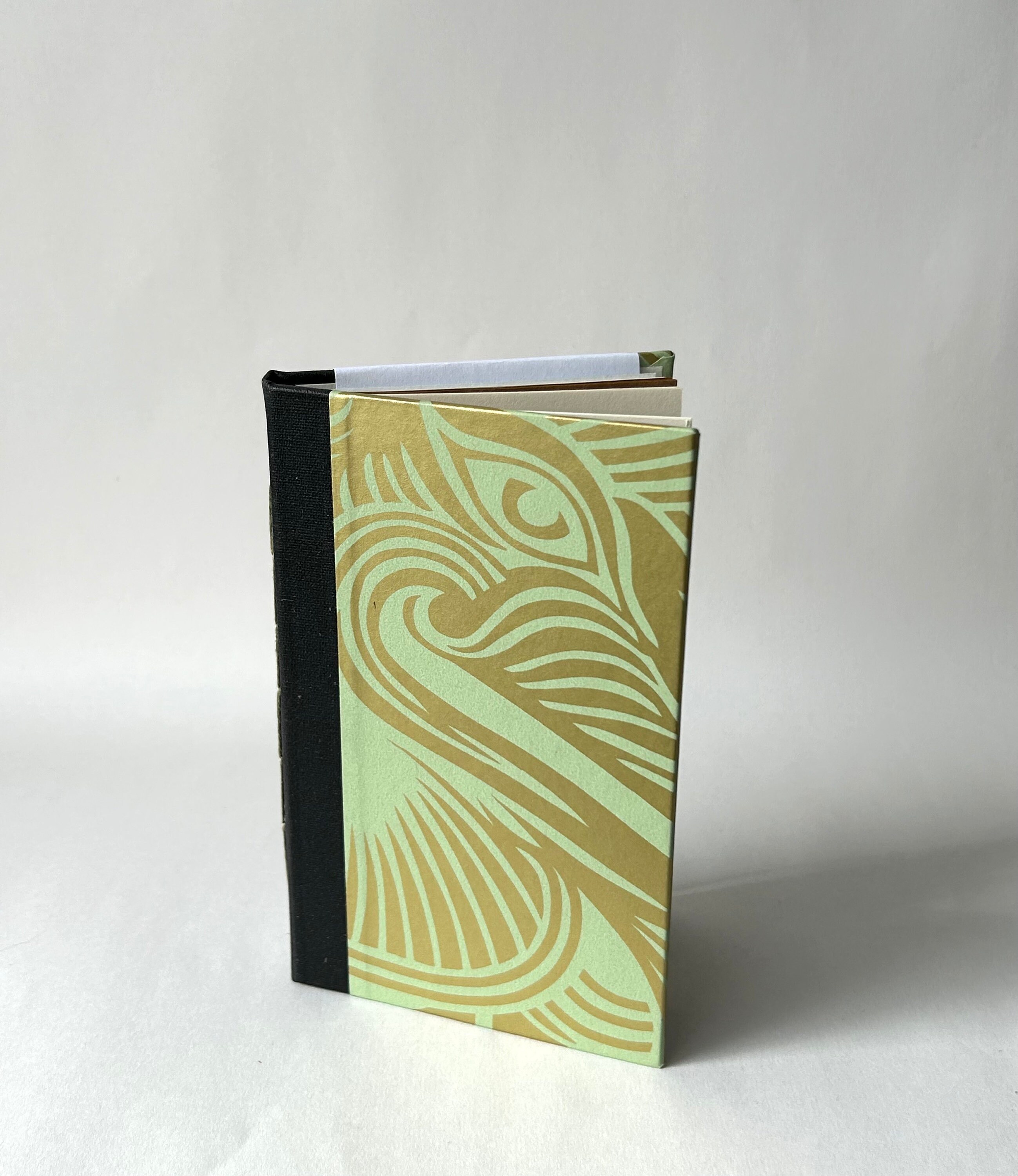 Mint & Gold Pocket Notebook, Hand Bound Everyday Notebook, Hardcover ...