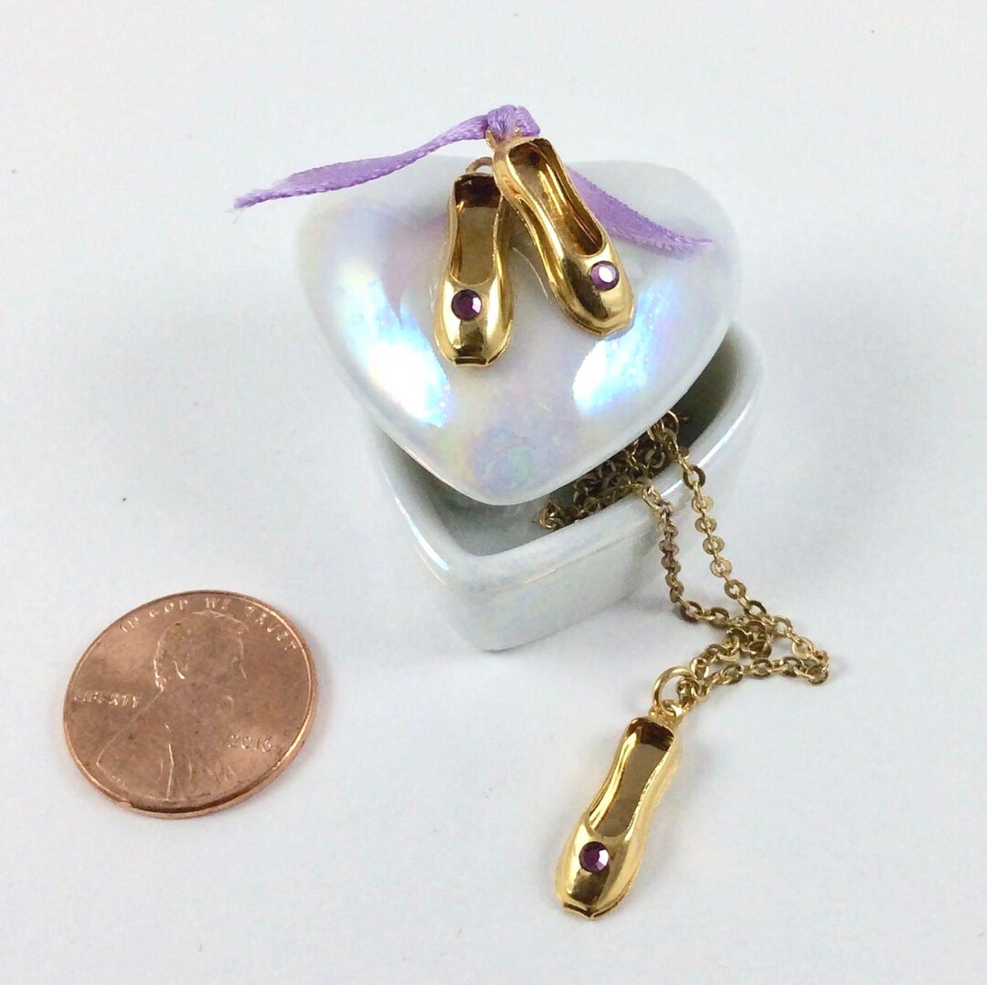 Ballerina Ballet Box With Ballet Shoe Necklace - Etsy