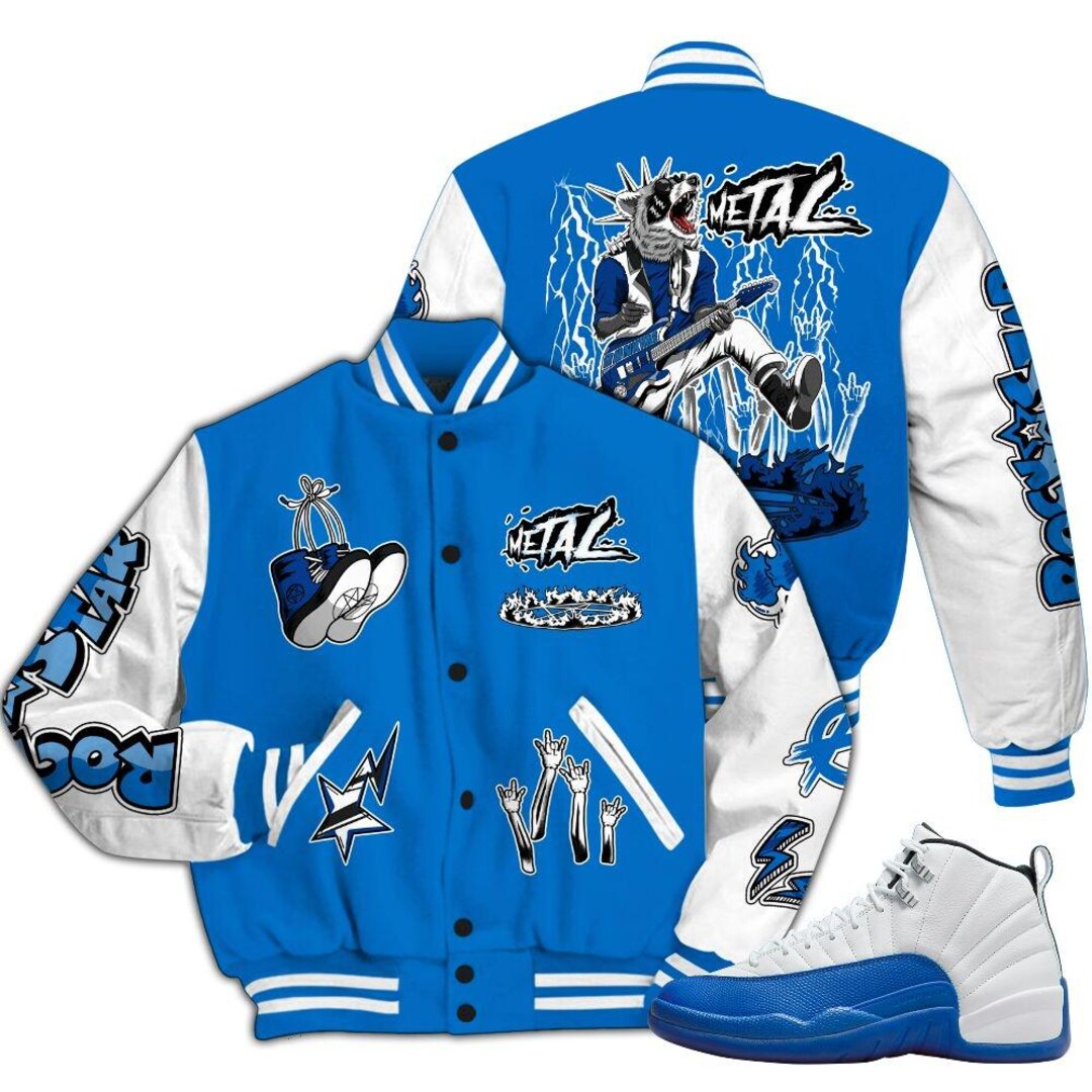 Dunkare Blueberry 12s Varsity Jacket Punk Rock Raccoon All Over Print ...