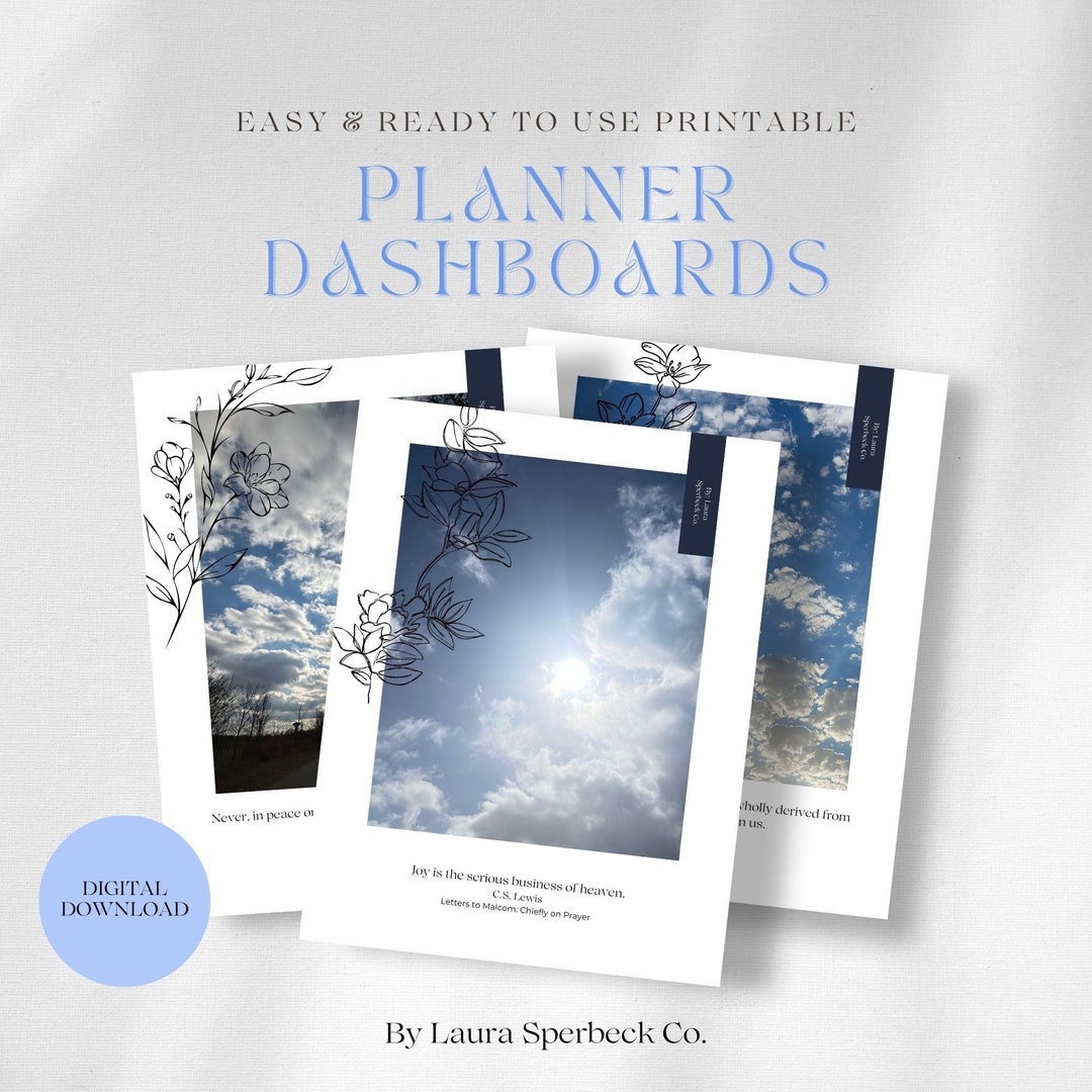 Dashboard Planner Printable, Motivational Quote Planner Dashboard ...