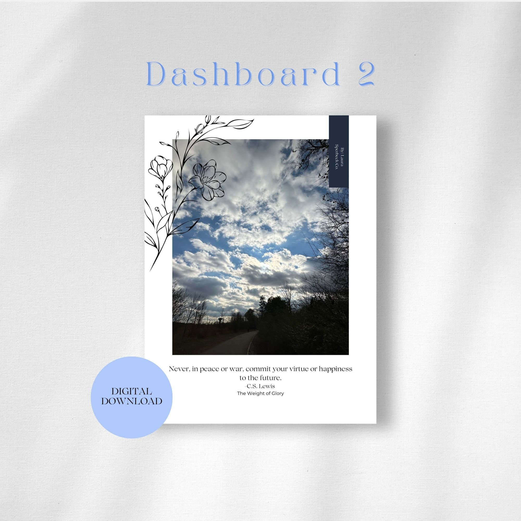 Dashboard Planner Printable, Motivational Quote Planner Dashboard ...