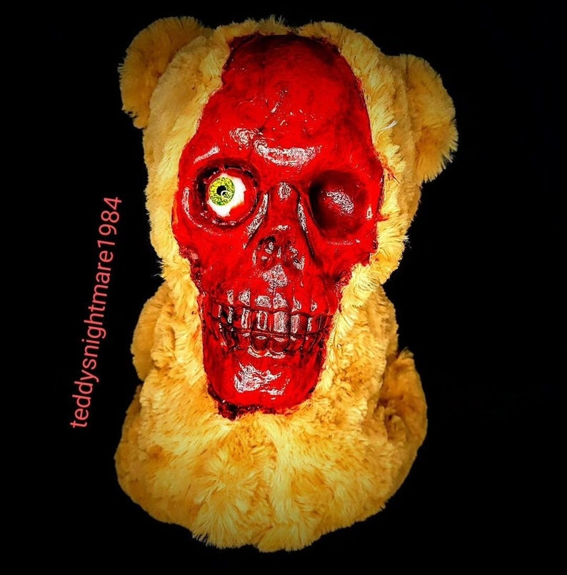 Horror Bear skeleted Scare Bear, Horror Plush, Teddy Bear, Horror Doll ...