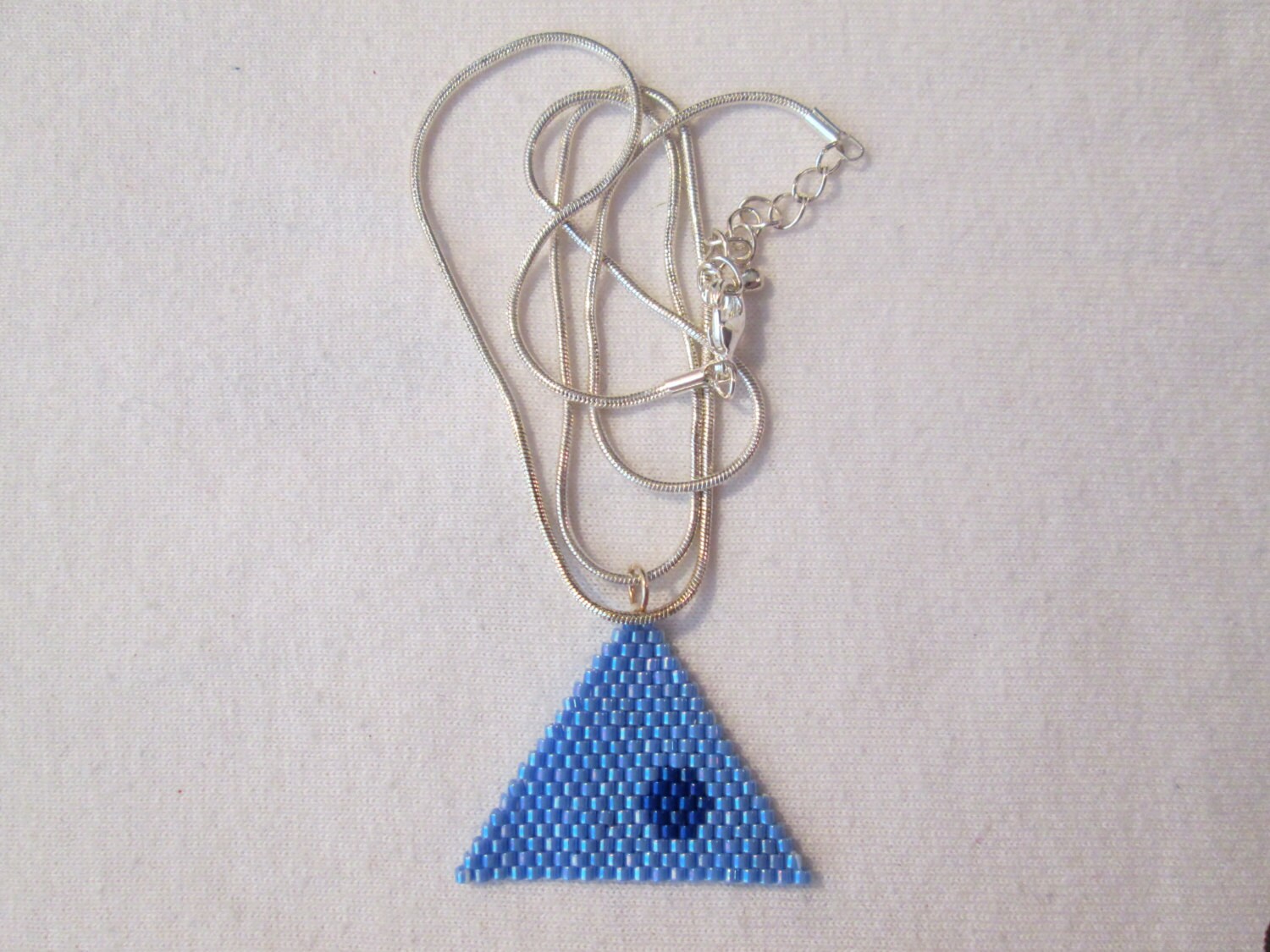 Cornflower Blue and Royal Blue Triangle Delica Woven Pendant - Etsy
