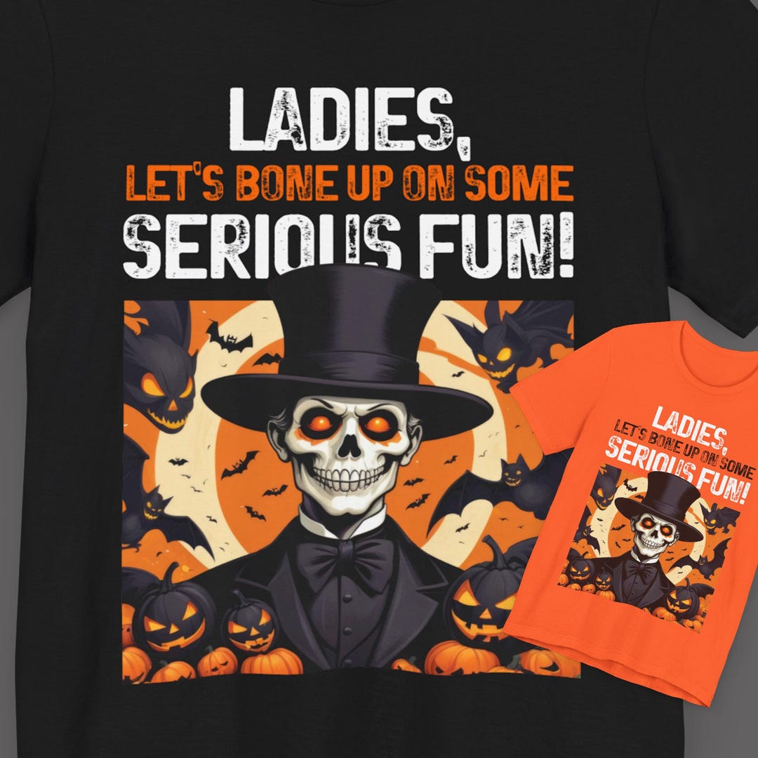 T-shirt: Skeleton Undertaker With Slogan ladies, Lets Bone up on Some ...