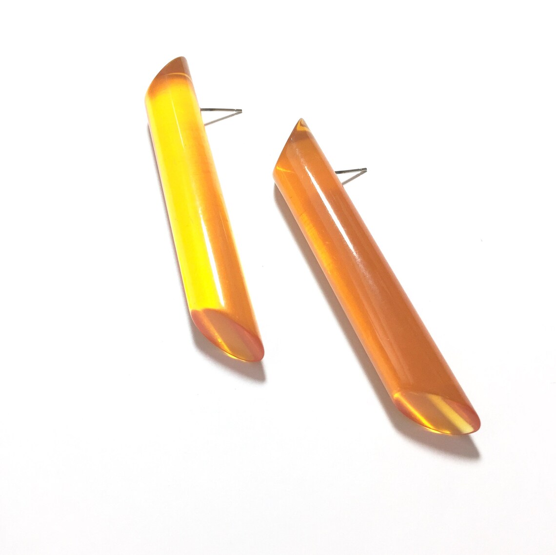 Tangerine Light Orange Transparent Lucite Couture Mega Stick - Etsy
