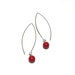 Red Drop Earrings Cherry Red Raindrop Earrings Gold or - Etsy