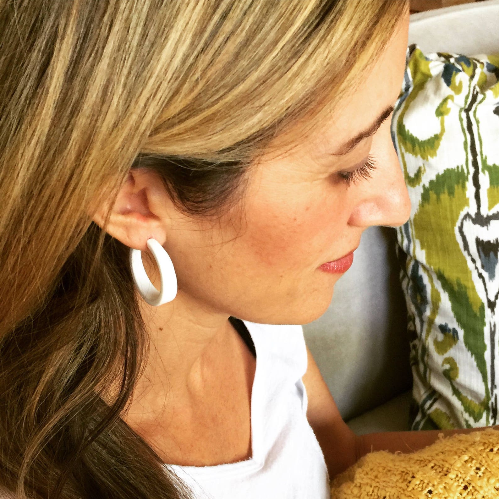 Ballet Slipper Pink Hoop Earrings | Very Light Pink Hoops | Velvet ...