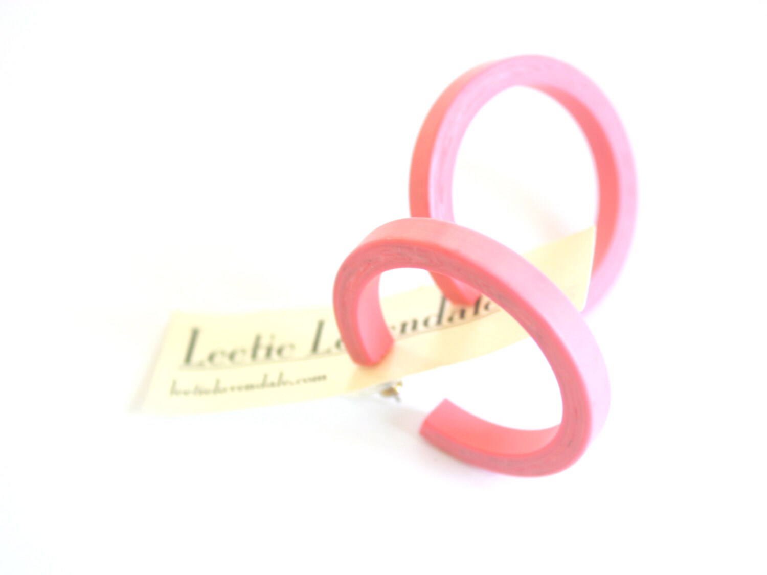 Pink Hoop Earrings Marbled Soft Pink Hoops Rose Matte | Etsy