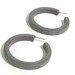 Grey Hoop Earrings Marbled Soft Grey Hoops Gray Matte Classic Lucite ...