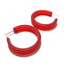 Cherry Red Hoop Earrings Small Classic Hoops Red Matte Vintage Frosted ...