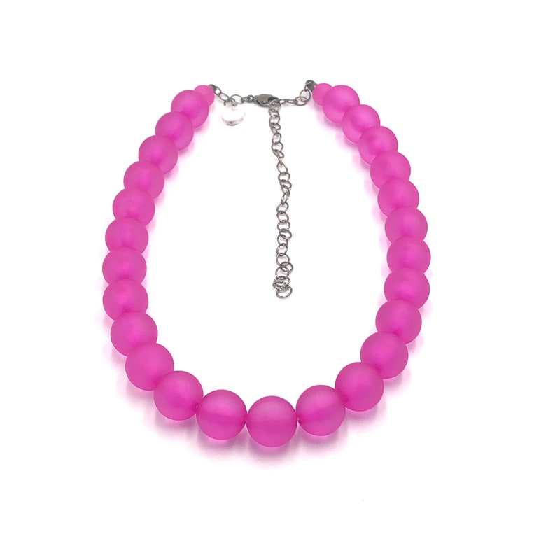 Hot Pink Necklace - Etsy