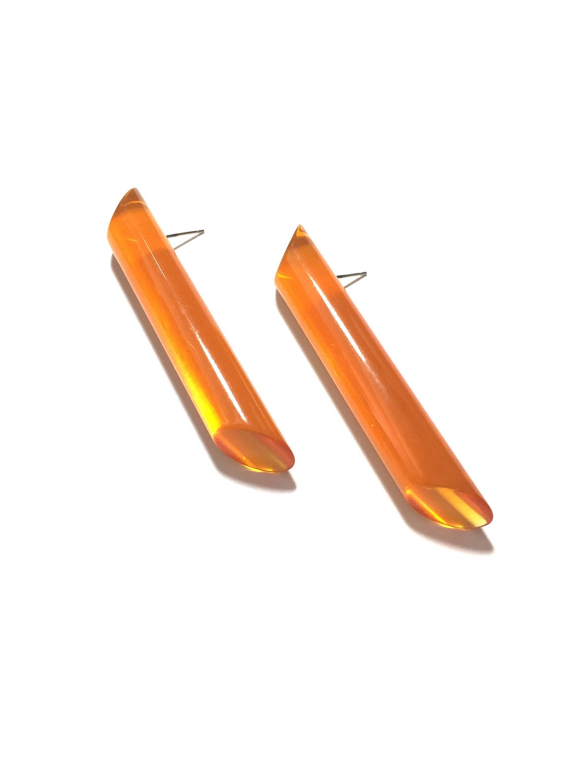 Tangerine Light Orange Transparent Lucite Couture Mega Stick - Etsy