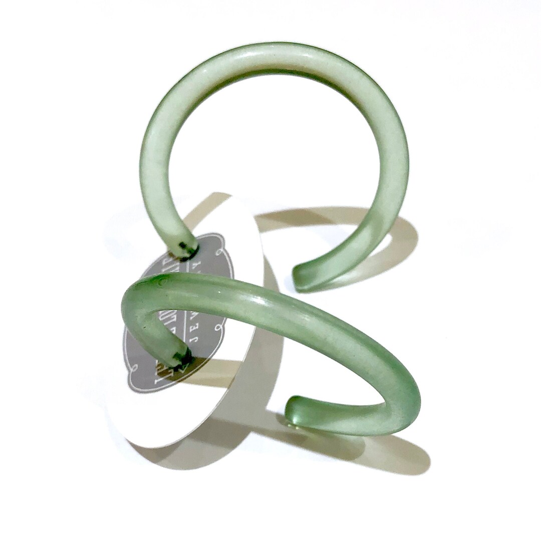 Seafoam Green XL Jelly Hoop Earrings - 2" | Huge 2 Inch Acrylic ...